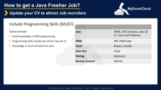 How to get a Java Fresher Job? | PPT