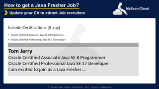 How to get a Java Fresher Job? | PPT