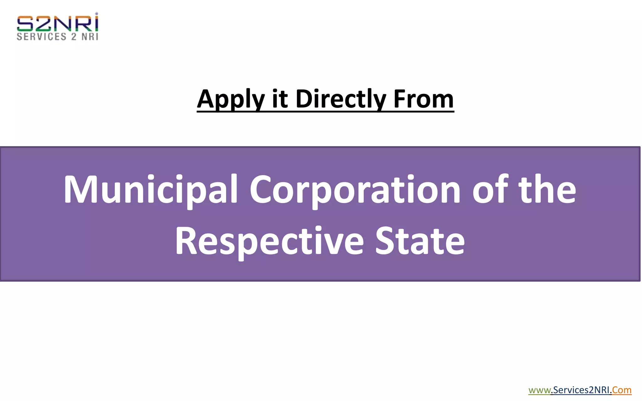 How to get non availability of birth certificate via s2 nri | PPT