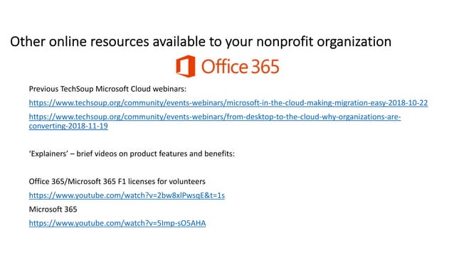 How to Get Nonprofit Office 365 Cloud Subscriptions | PPT