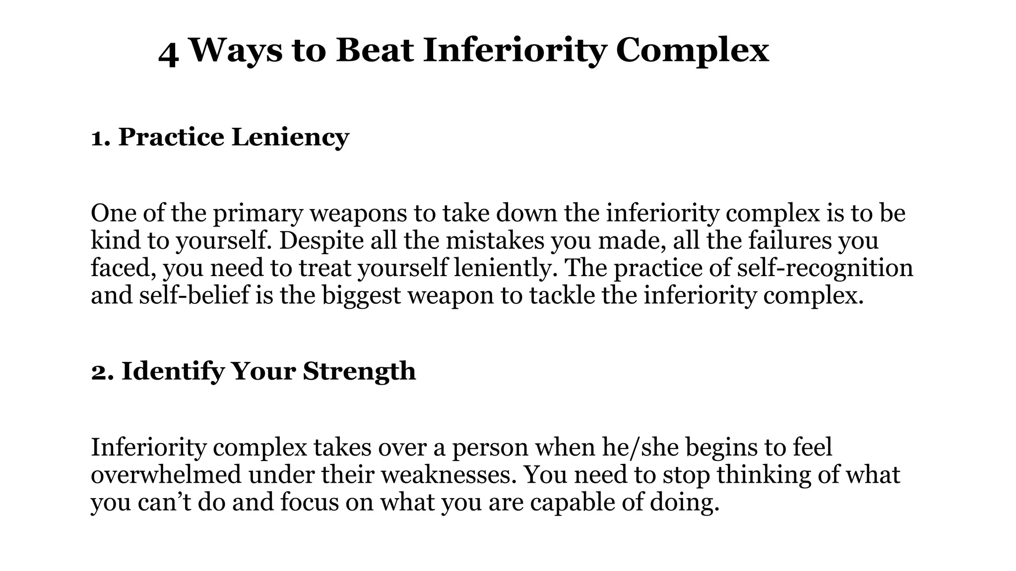How to get over inferiority complex? | PPTX