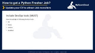 How to get a Python Fresher Job? | PPT