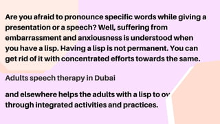 How to get rid of a lisp in adults | PPT