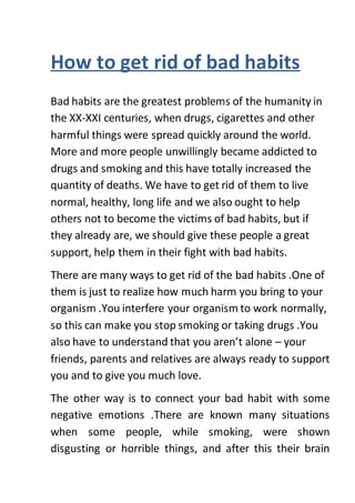 How to get rid of bad habits | DOCX