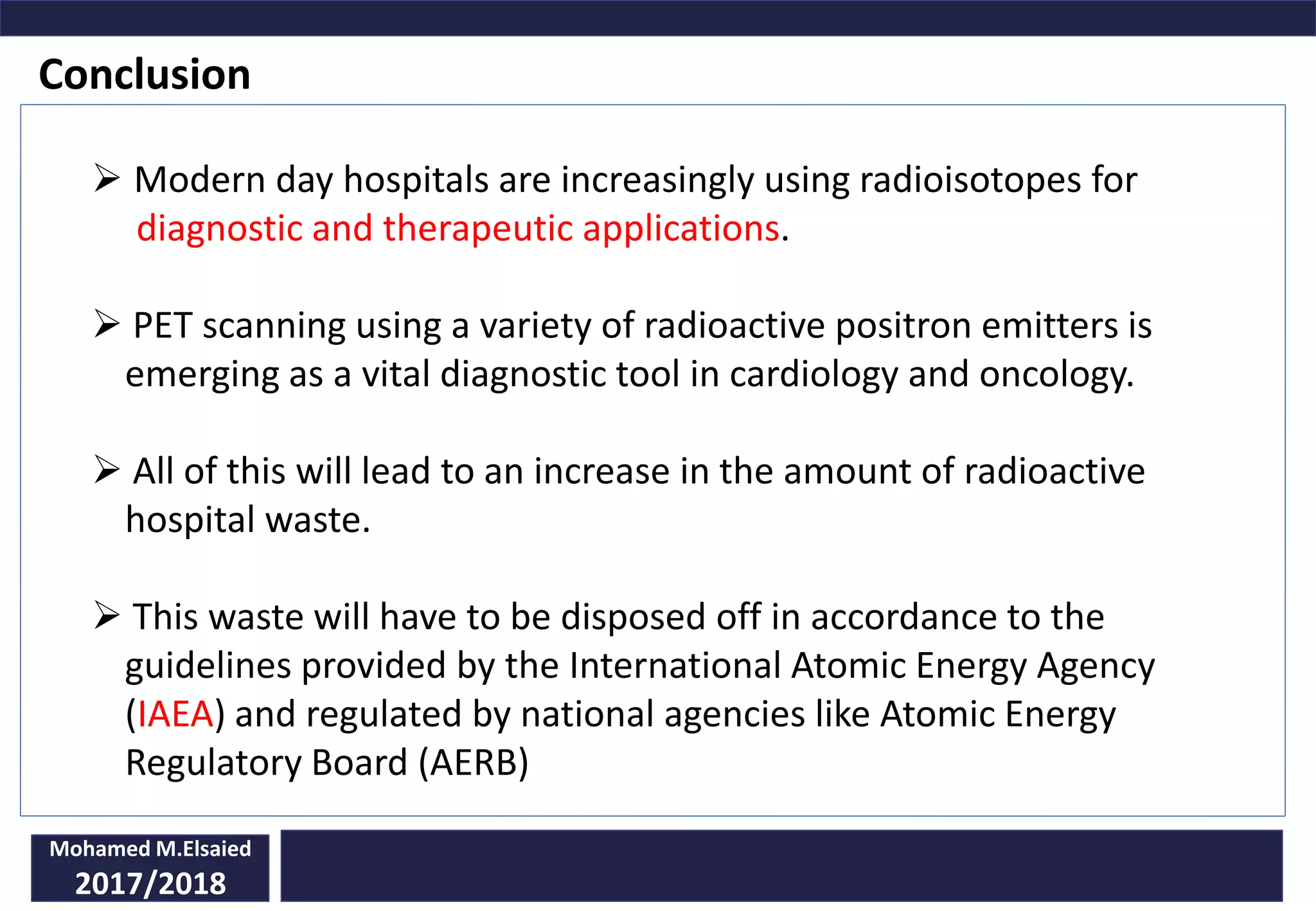 How to get rid of radiation medical waste | PPTX