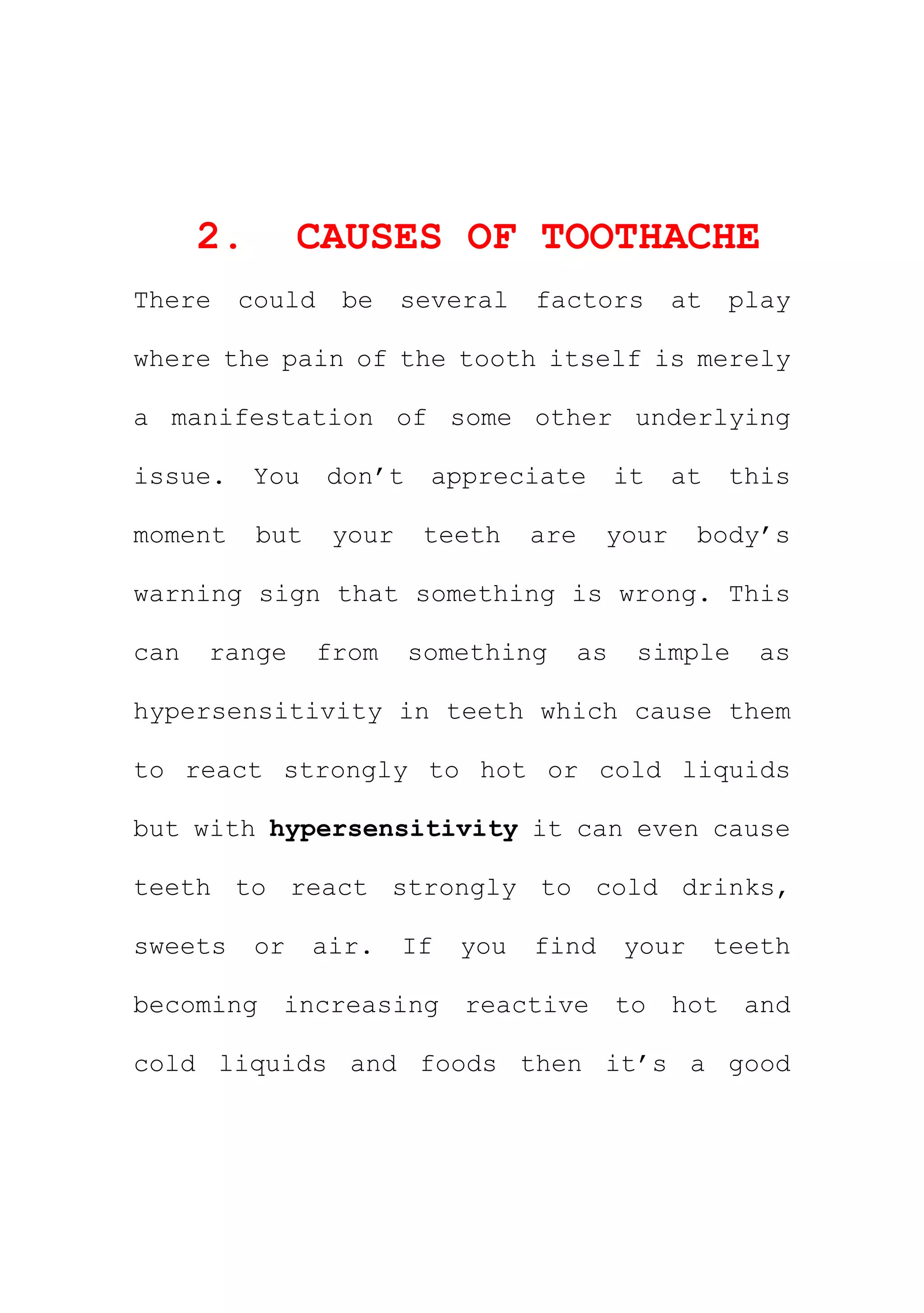 How to get Rid of Toothache at Home | PDF