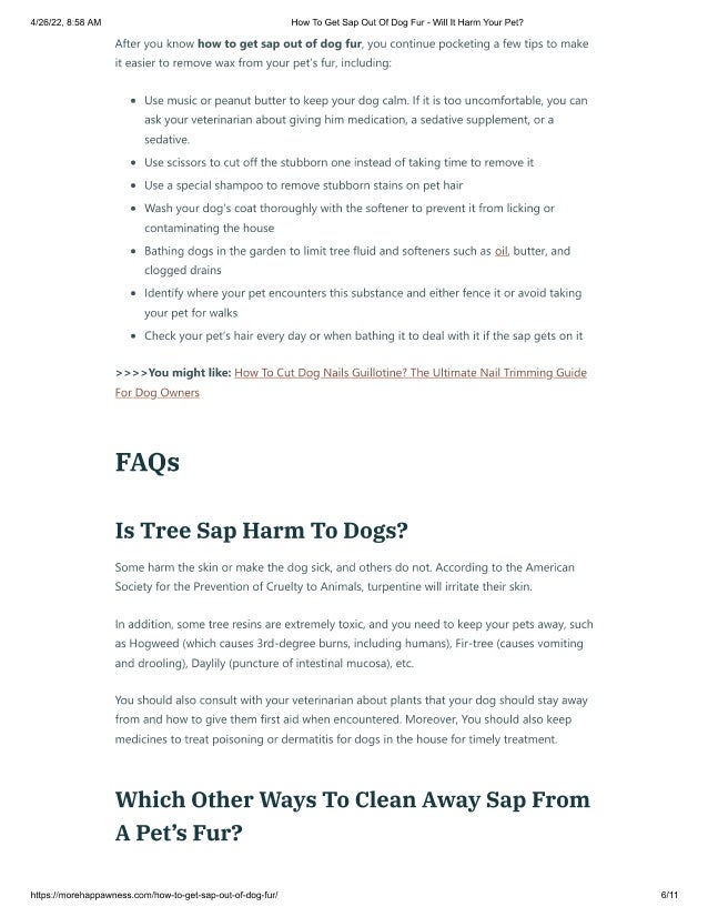 How To Get Sap Out Of Dog Fur - Will It Harm Your Pet_.pdf