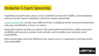 How To Get Sponsorship For Esports Teams And Players_.pptx