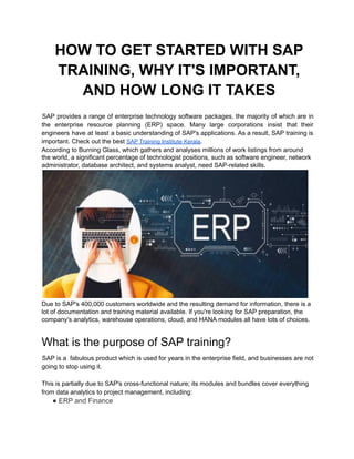 HOW TO GET STARTED WITH SAP | PDF