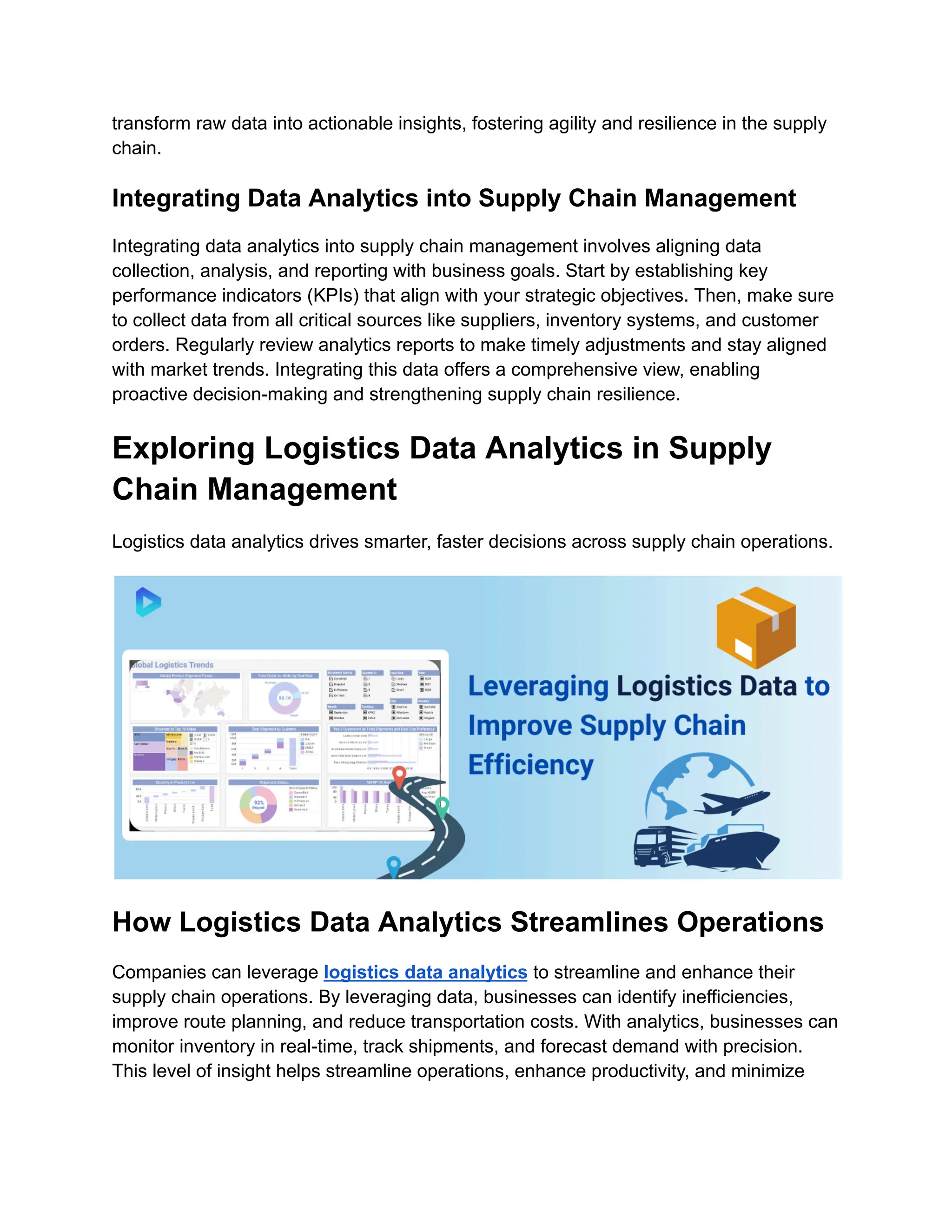 Essential Steps to Start Using Supply Chain Analytics Effectively | PDF