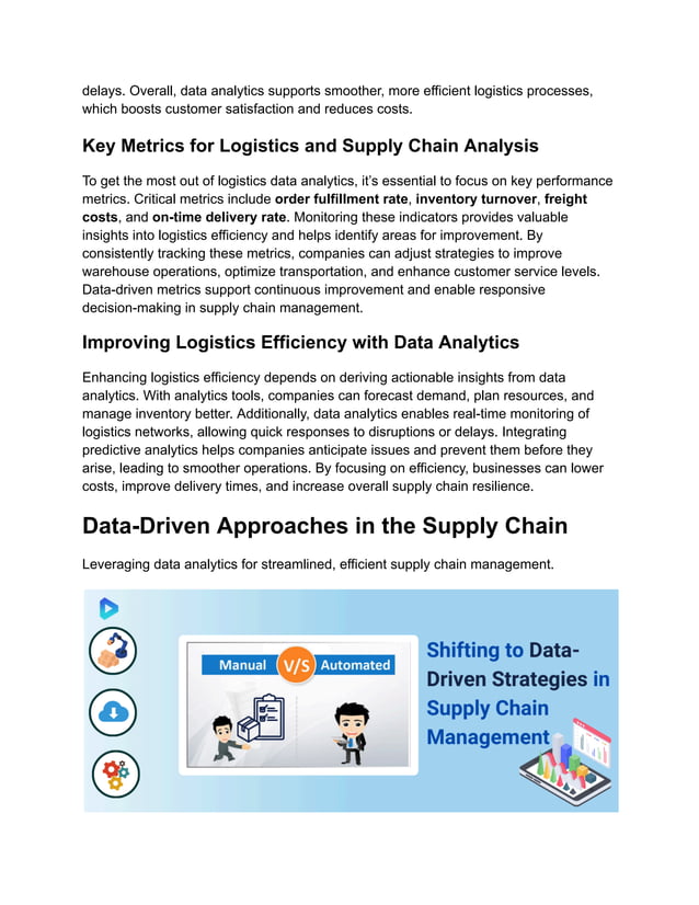 Essential Steps to Start Using Supply Chain Analytics Effectively | PDF