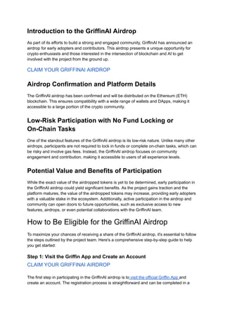 How to Get Started with the GriffinAI Airdrop - A Comprehensive Overview.pdf