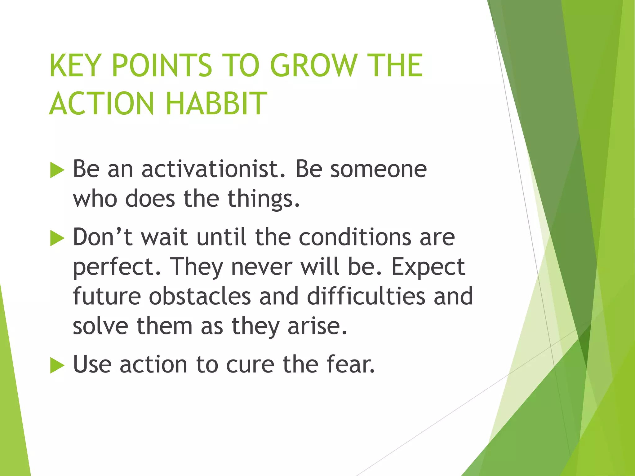 How to get the action habit | PPTX