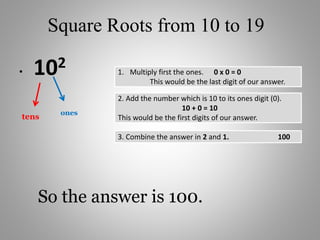 How to get the square roots | PPTX | Science