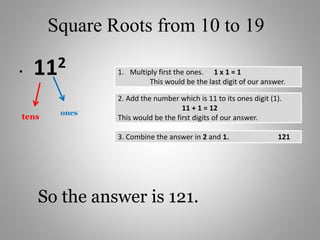 How to get the square roots | PPTX | Science