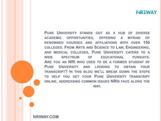 How To Get The Transcript From Pune University.pptx