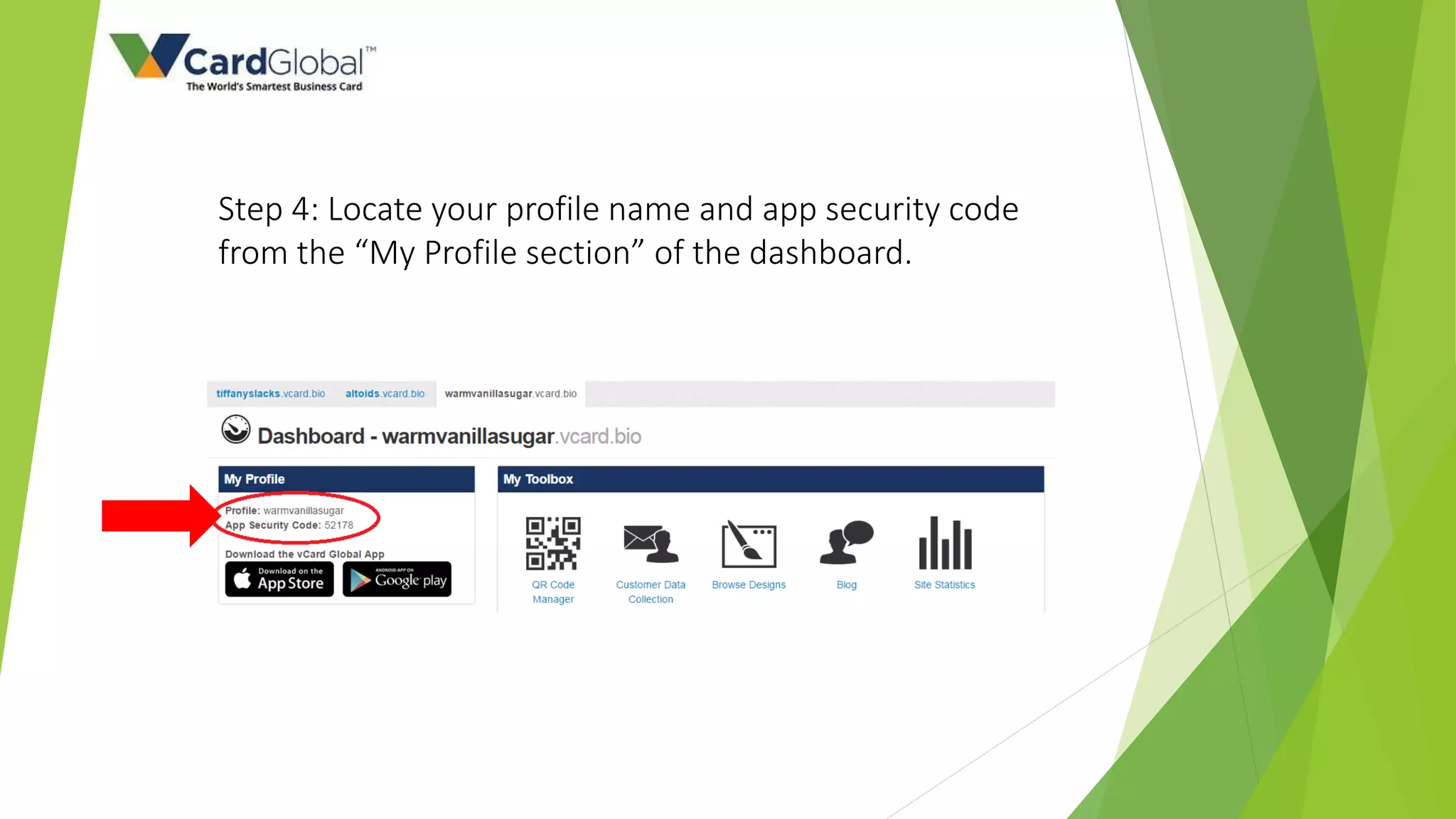 How to get the v card app on your phone | PPT | Free Download