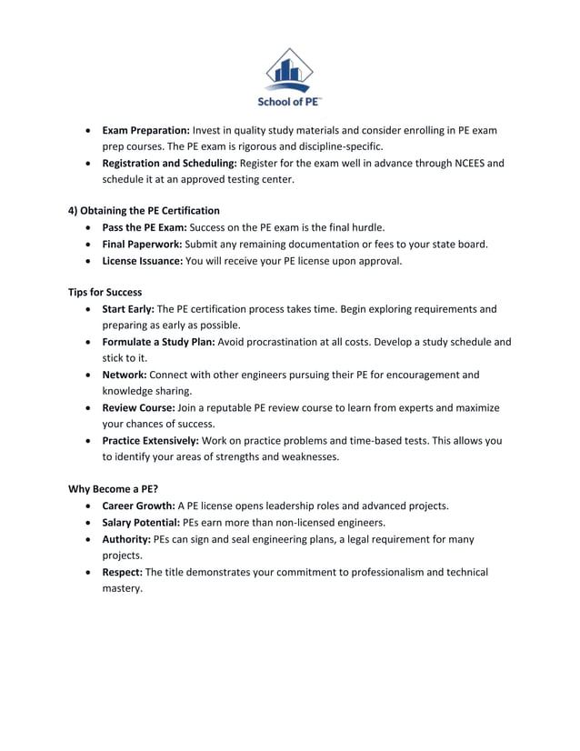 How to Get Your PE Certification A Step-by-Step Breakdown | PDF