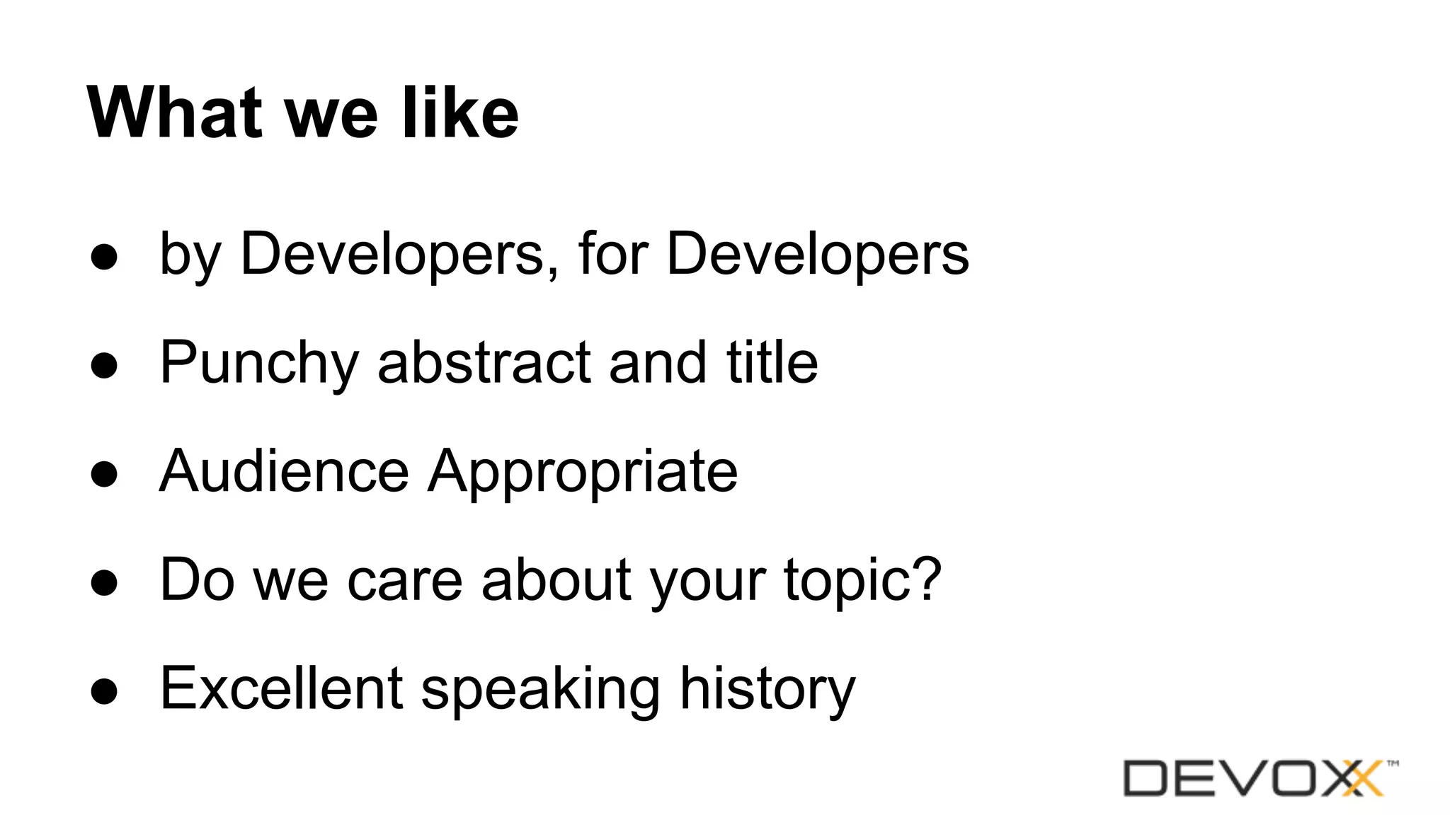 How to get your talk accepted at Devoxx UK | PPT