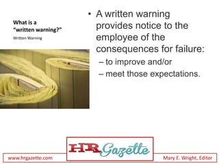 How To Give A Written Warning to an Employee (With Form) | PPT