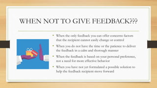 How to give feedback | PPTX