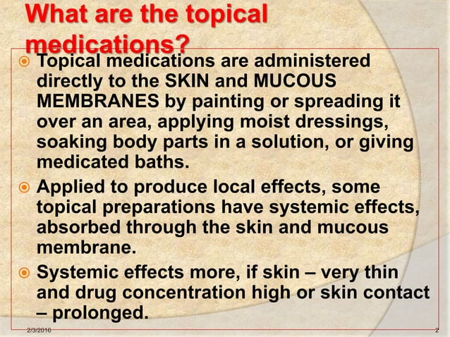 How to give topical medications | PPT