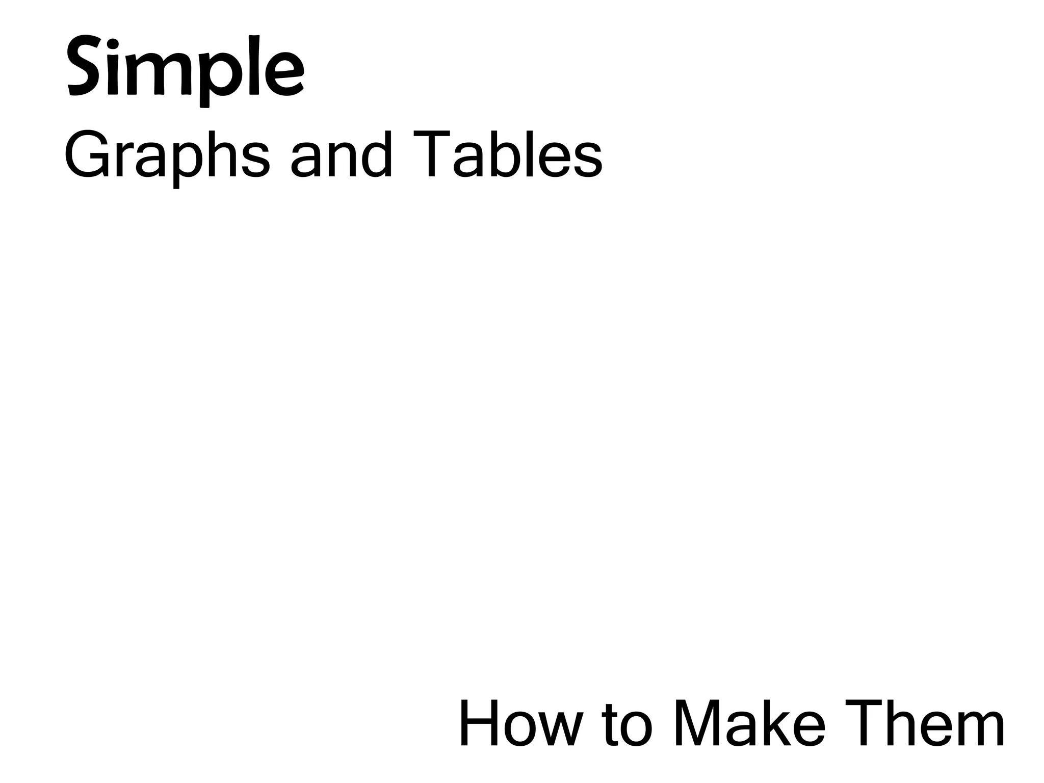How to Make Simple Graphs and Charts | PPT