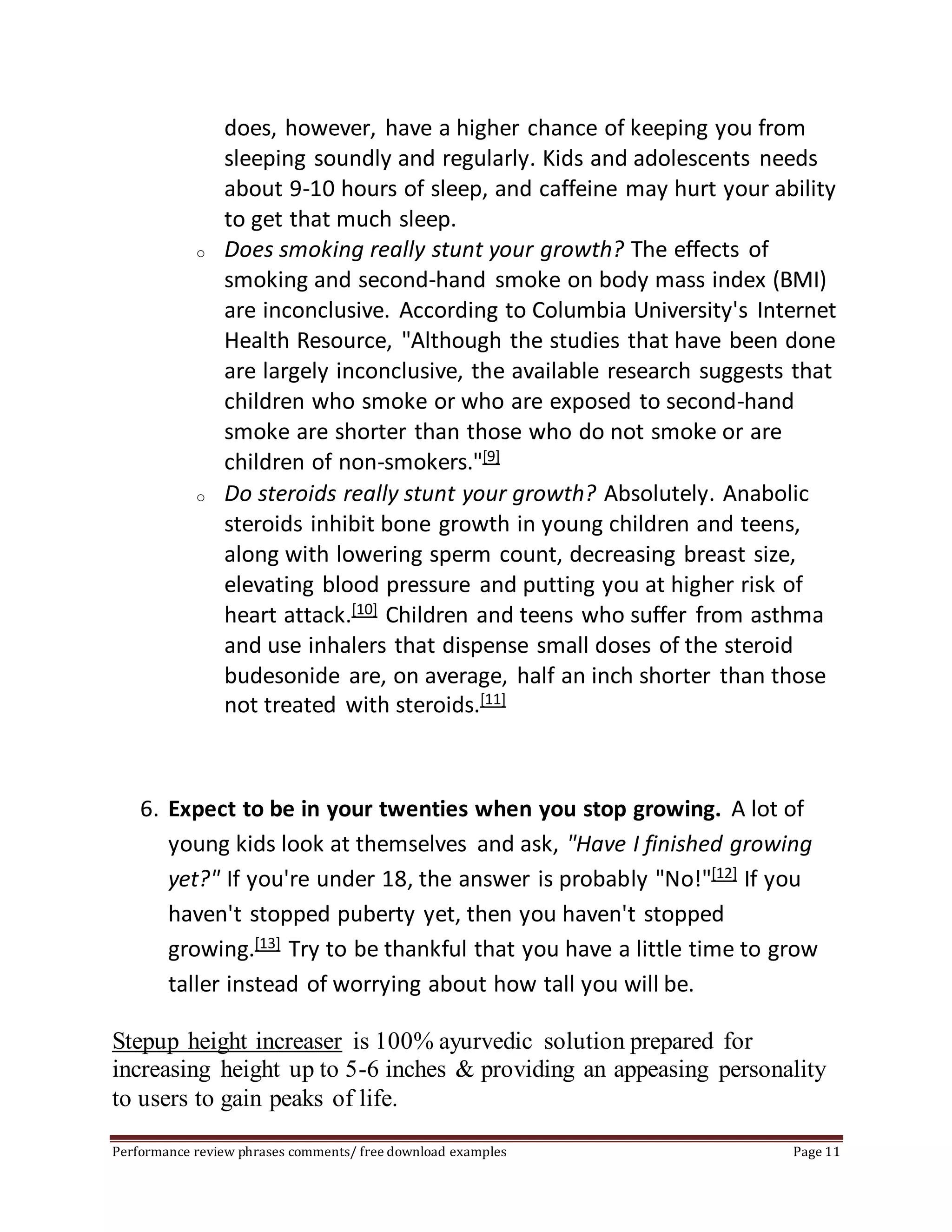 How to grow 6 inches taller fast | DOCX