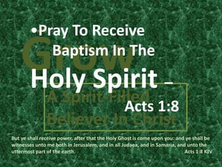 How To Grow As A Spirit-Filled Believer | PPTX