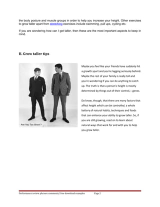 How to grow taller fast | DOC