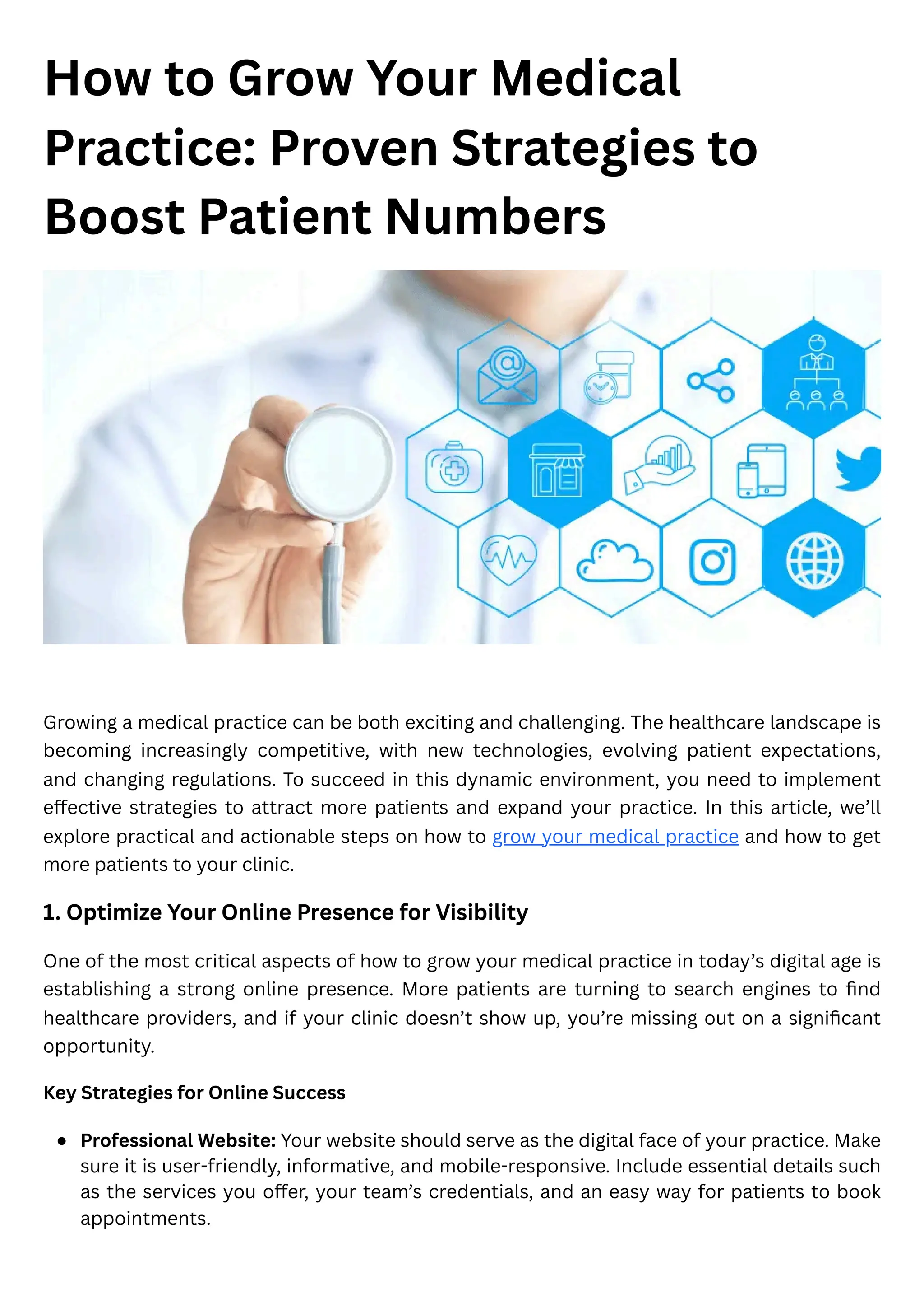 How to Grow Your Medical Practice Proven Strategies to Boost Patient ...