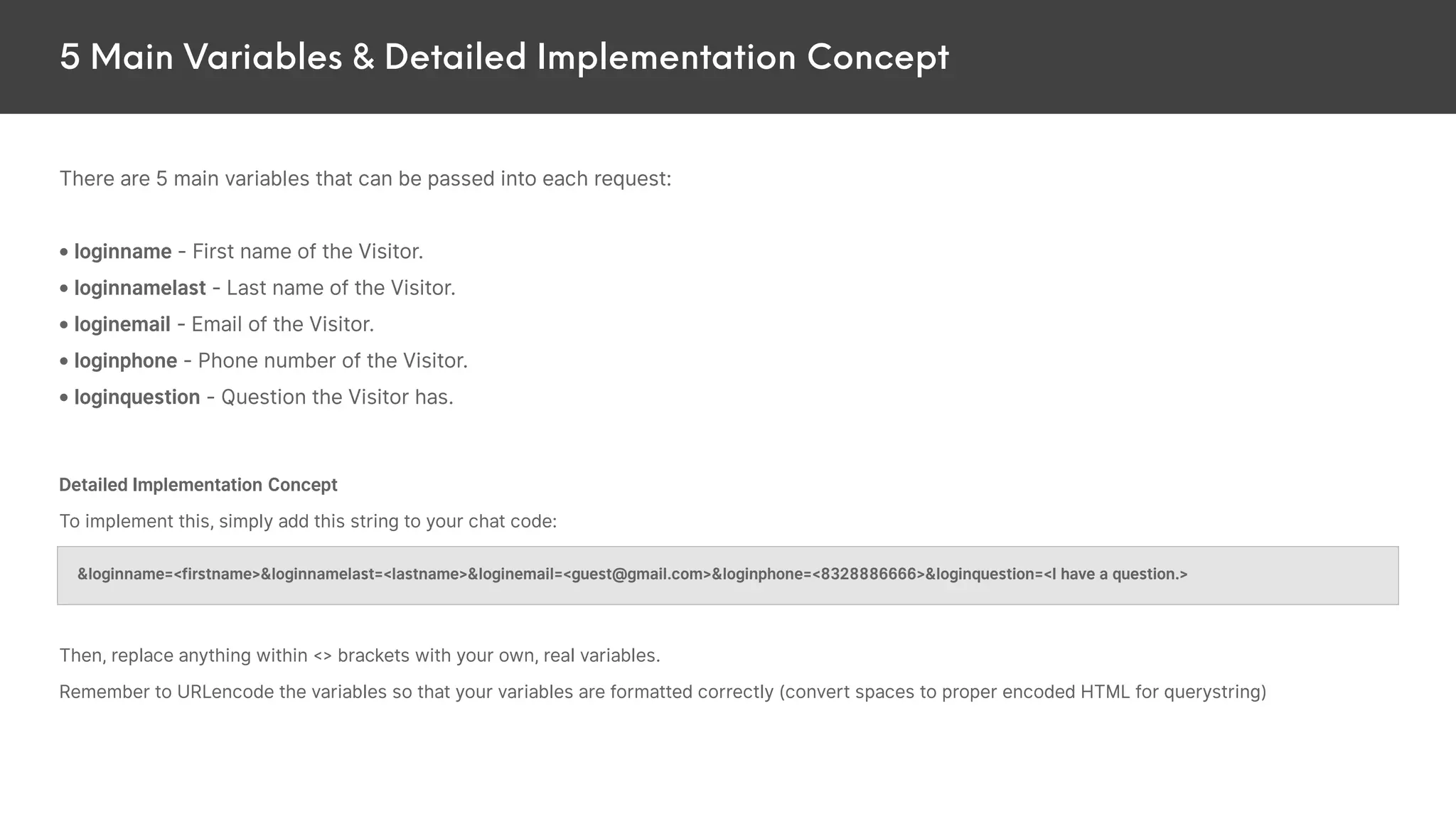 Passing Custom Variables Into Chat Ppt 1247