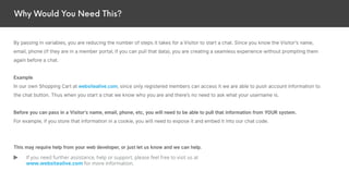 Passing Custom Variables Into Chat | PPT