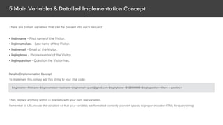 Passing Custom Variables Into Chat | PPT