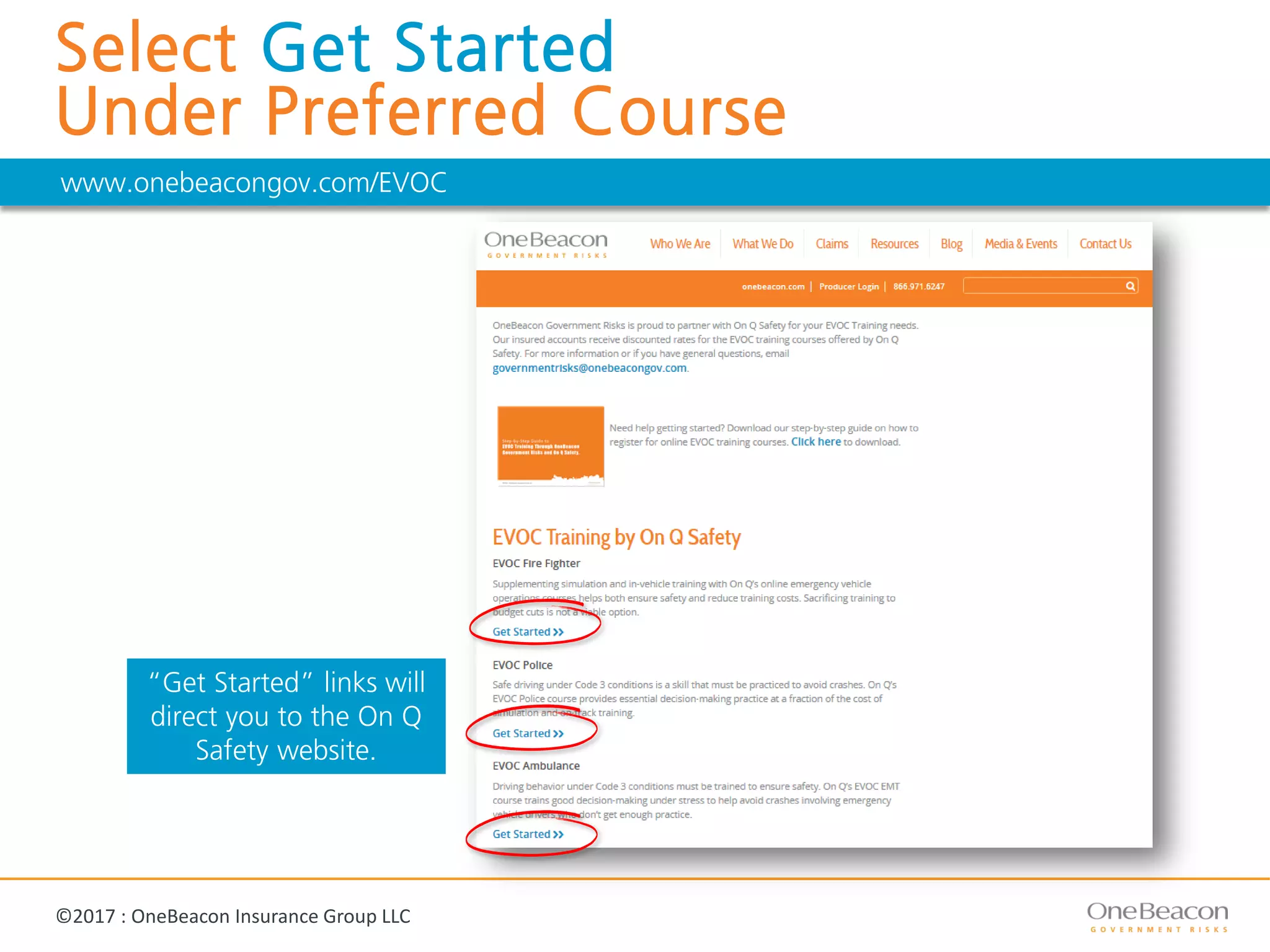 EVOC Training with OneBeacon Government Risks | PPT