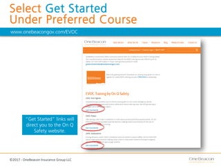 EVOC Training with OneBeacon Government Risks | PPT