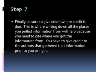 How to guide to writing a research paper | PPTX