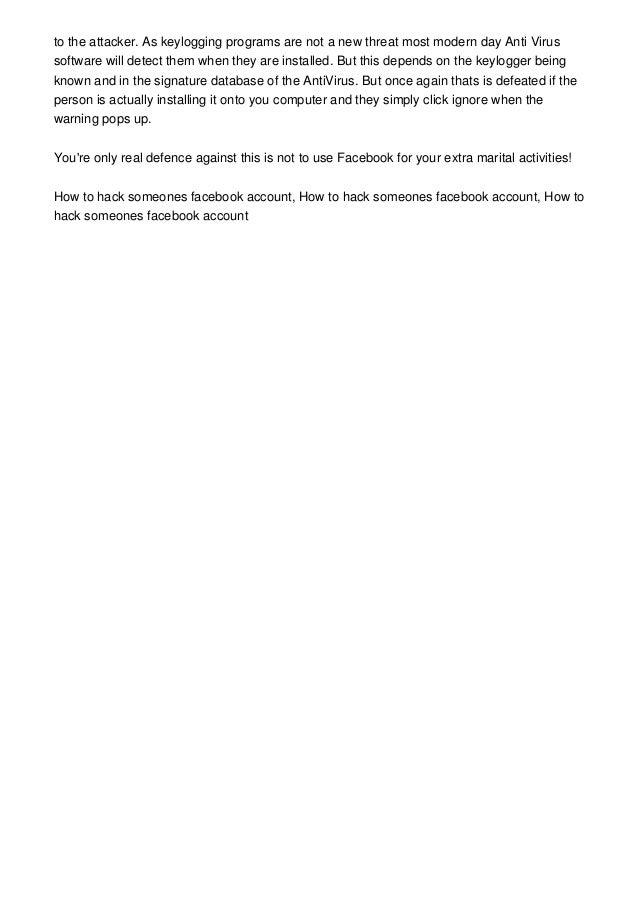 How to hack someones facebook account