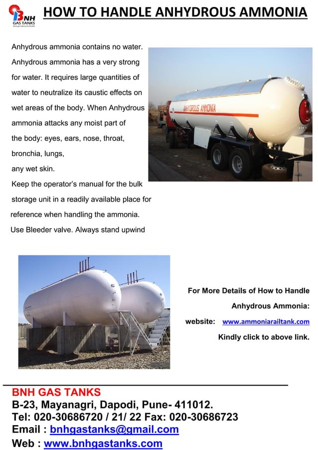 How to handle anhydrous ammonia | PDF