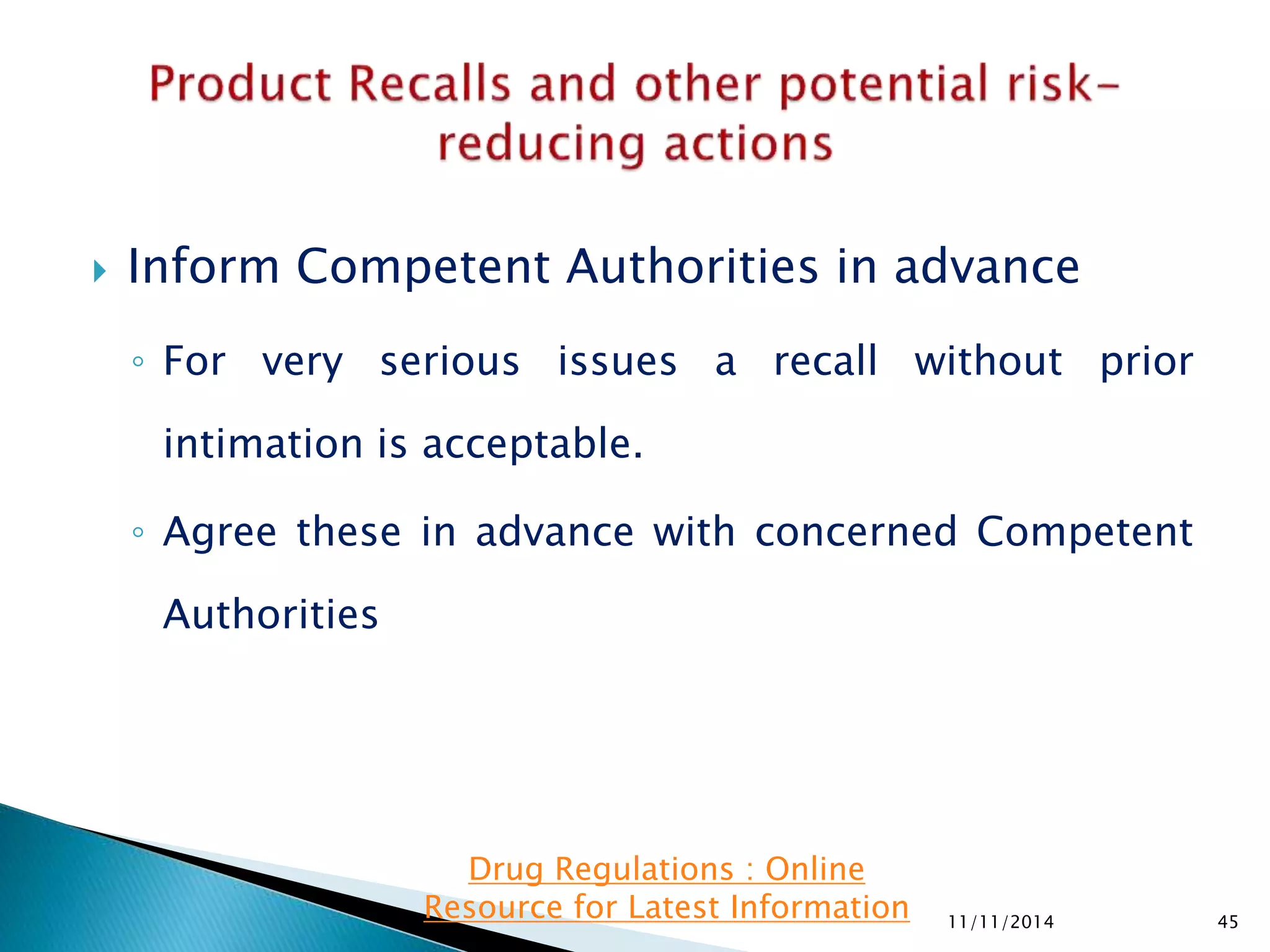 Complaints , quality defects & recalls - New EMA Requirements | PPTX