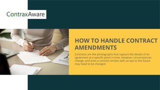 How to handle contract amendments | PPTX | Law