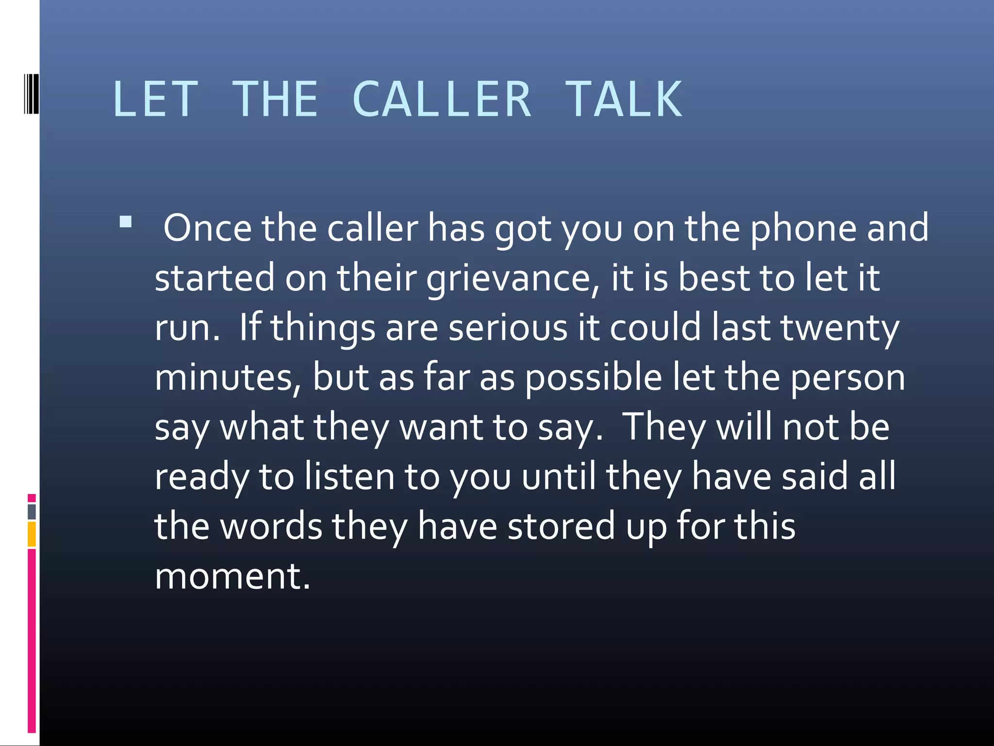 How to handle difficult calls | PPS
