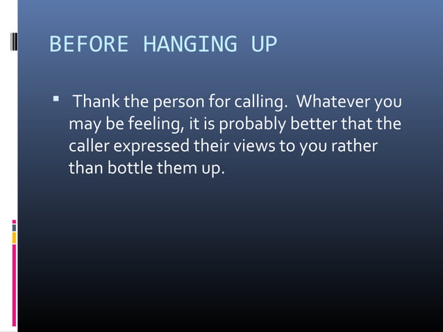 How to handle difficult calls | PPT | Free Download