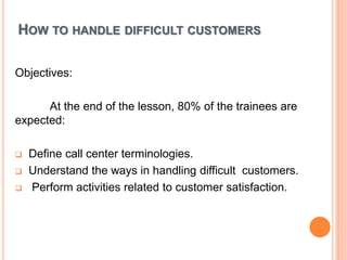 How to handle difficult customers | PPTX