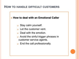 How to handle difficult customers | PPTX