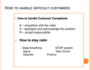 How to handle difficult customers | PPTX