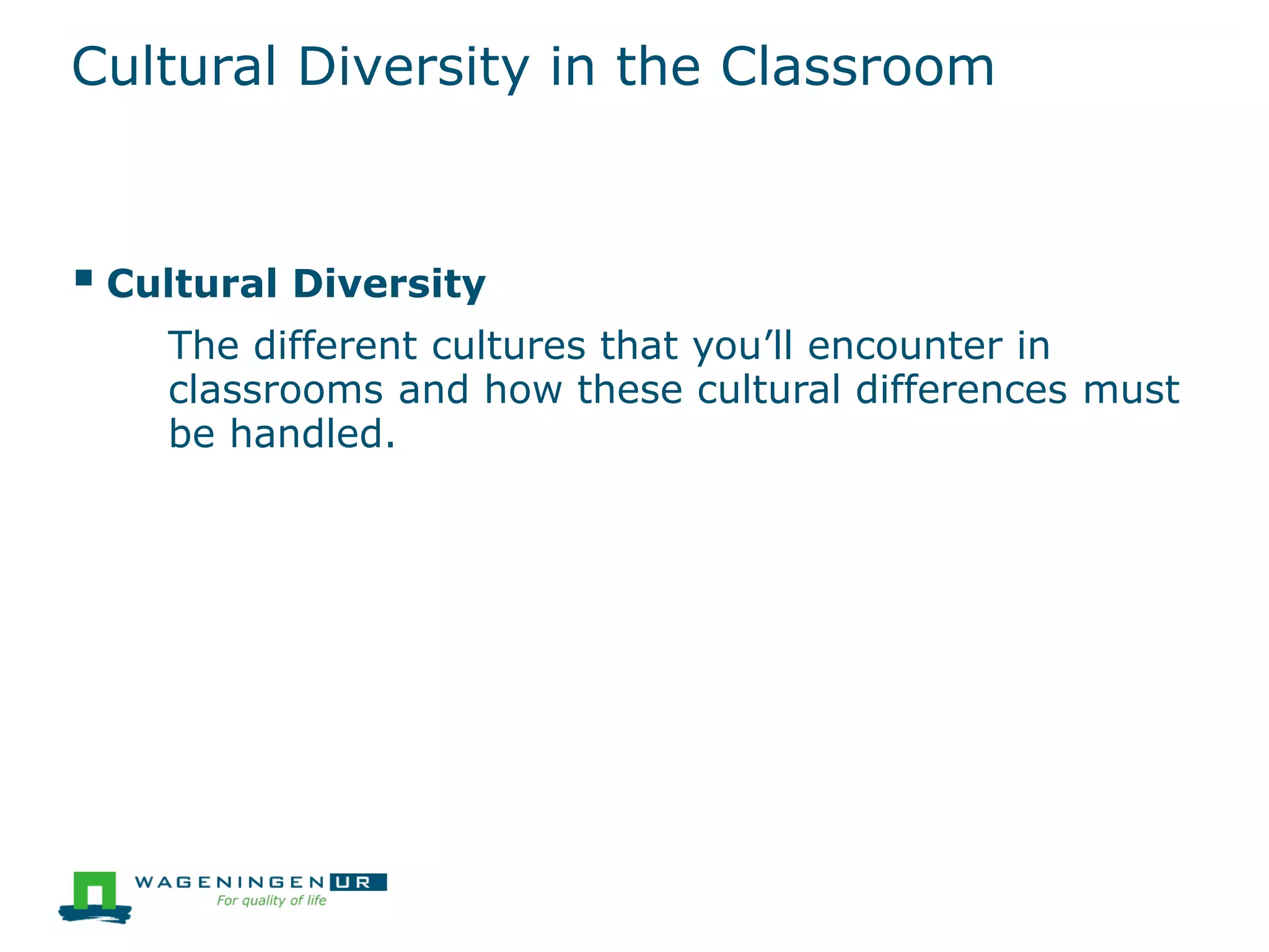 How to handle diversity in my classroom | PDF