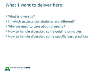 How to handle diversity in my classroom | PDF