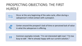 HOW TO HANDLE SALES OBJECTIONS | SELLING AND NEGOTIATION | PPTX
