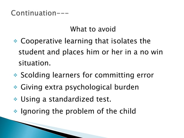 How to handle weak students | PPT